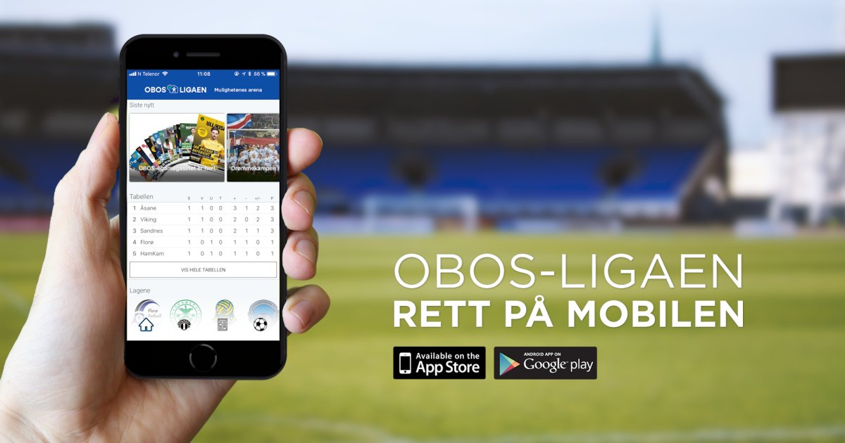 Last ned den nye appen til OBOS-ligaen! / HamKam